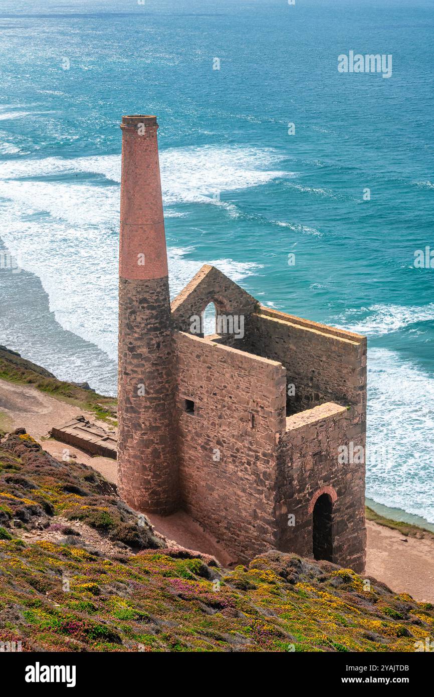 The historic Towanroath Engine House at Wheal Coates a former Tin Mine ...