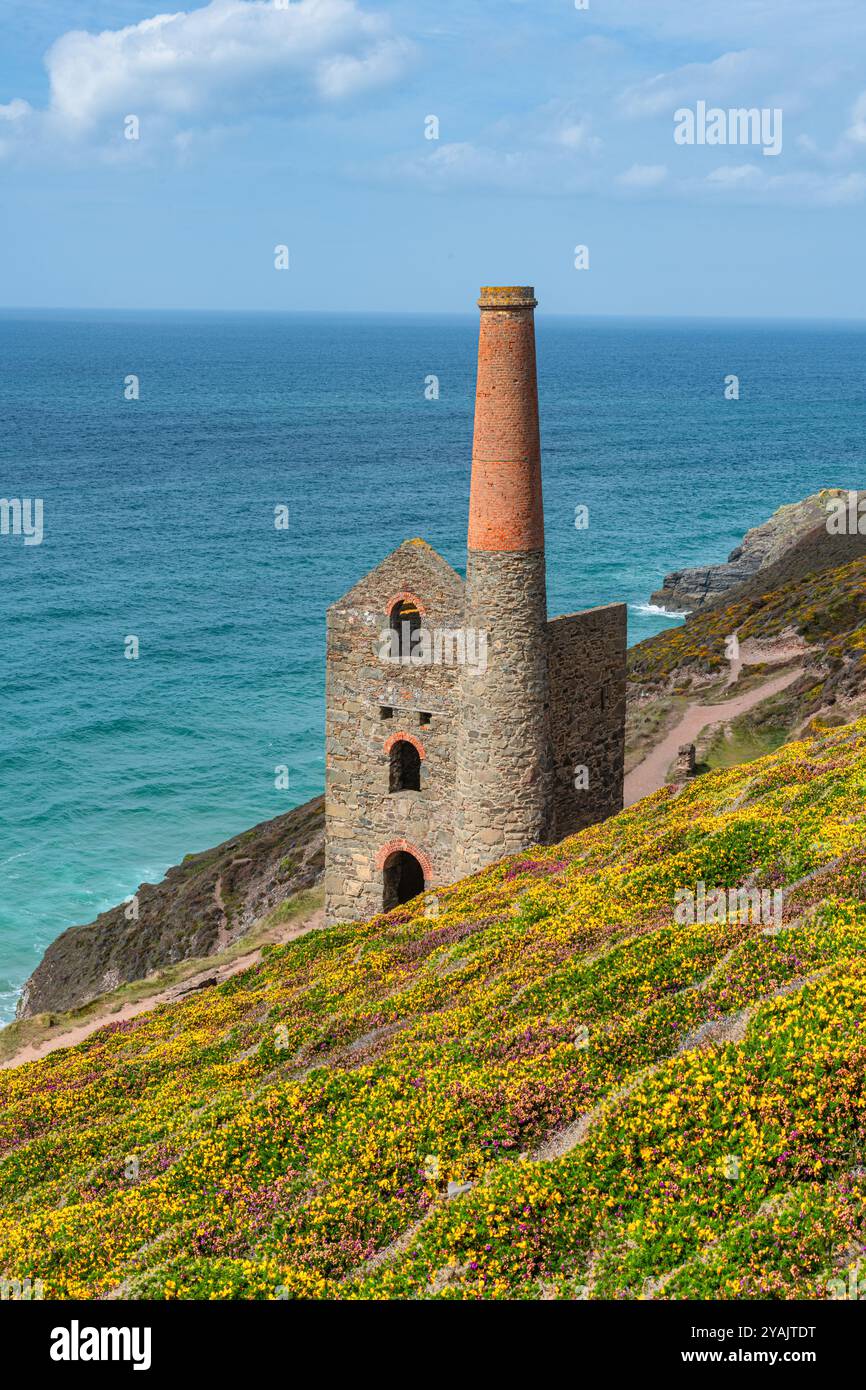 The historic Towanroath Engine House at Wheal Coates a former Tin Mine ...