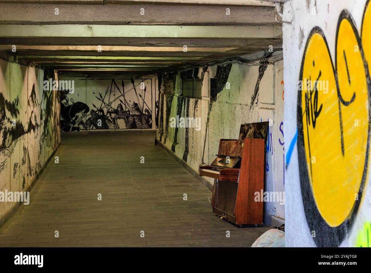 the white walls of baratashvili underpass covered in street art and ...