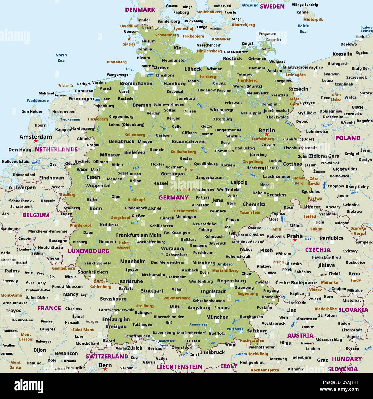 Political map of germany hi-res stock photography and images - Alamy