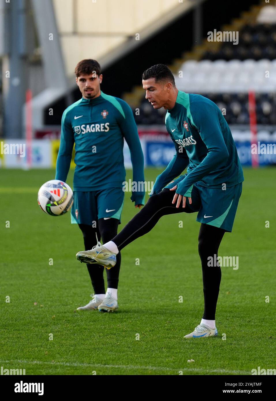 Portugal's Cristiano Ronaldo during a training session at the SMiSA ...