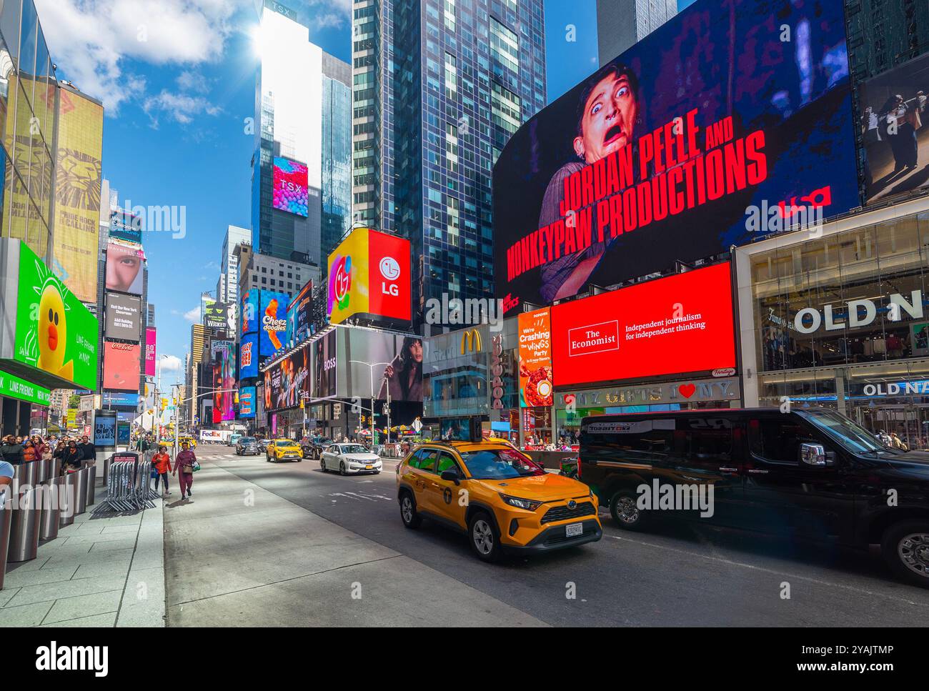 New York, USA - October 08, 2024: Traffic in Times Square in New York ...