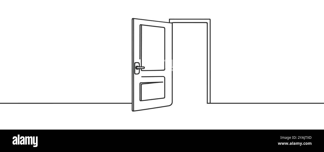 One black door in Stock Vector Images - Alamy