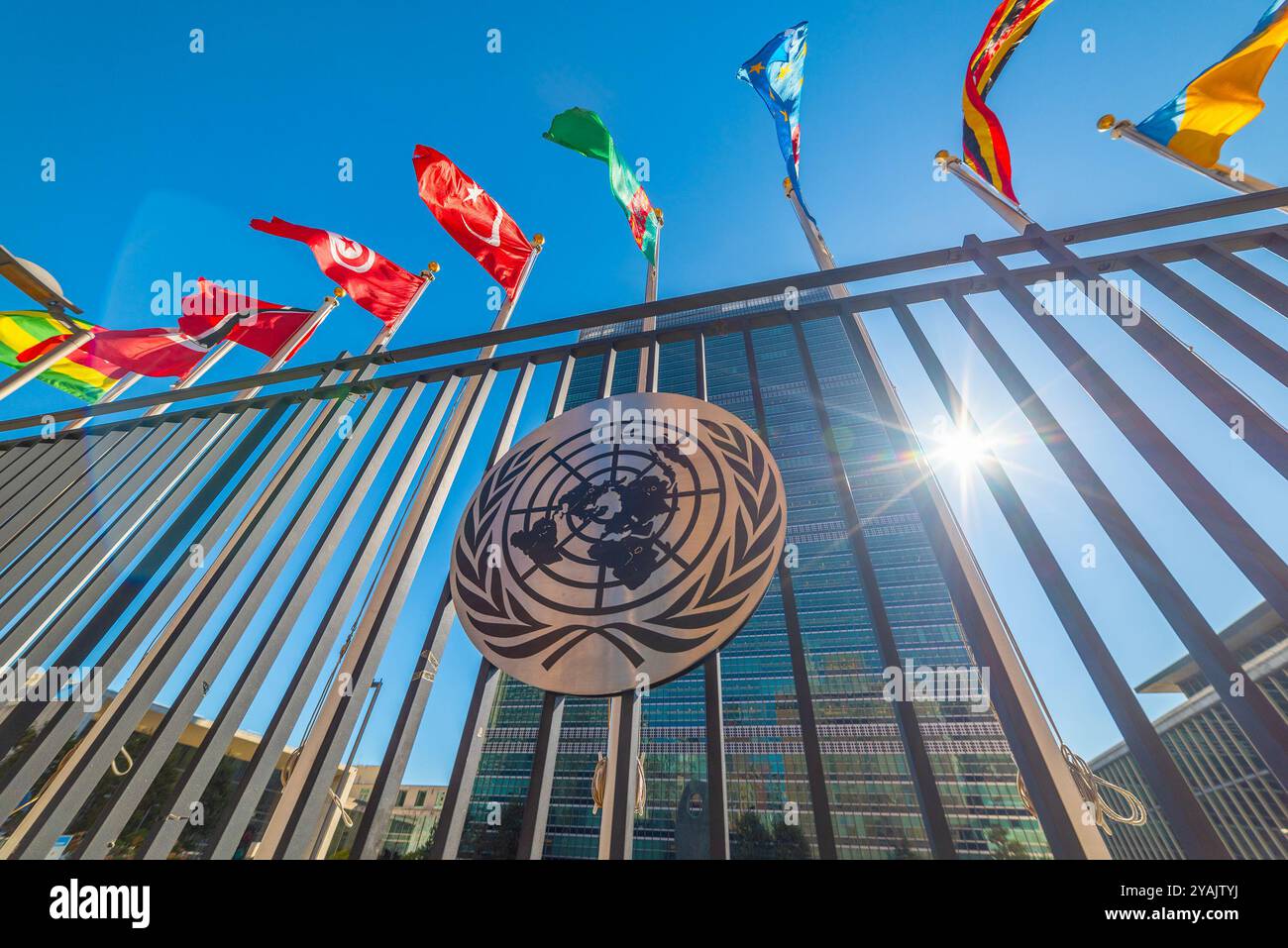 United nations flag sign new hi-res stock photography and images - Alamy