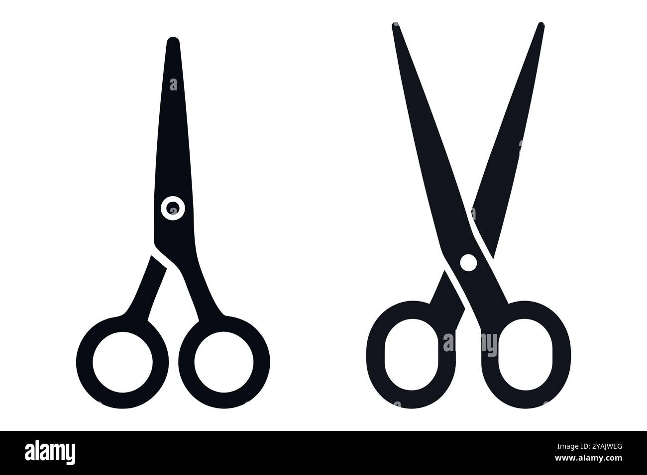 scissors flat vector black icon Stock Vector Image & Art - Alamy