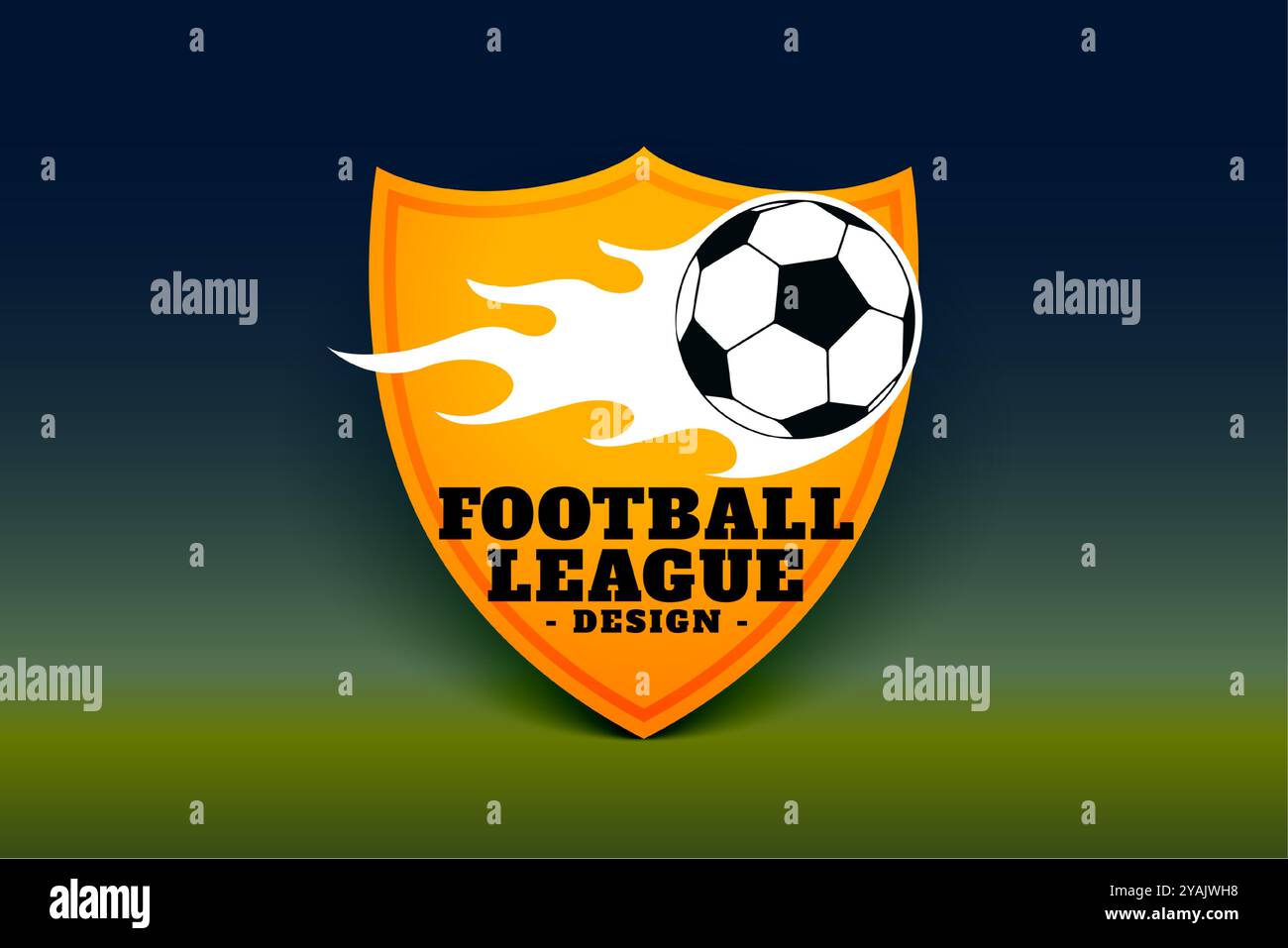 modern soccer premier league background with shield logo design vector ...