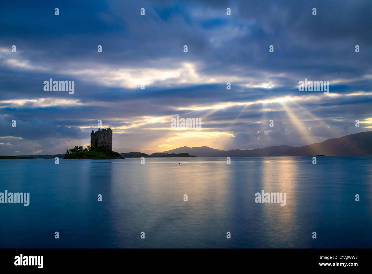 Castle Stalker is a medieval tower house standing on a small rocky ...