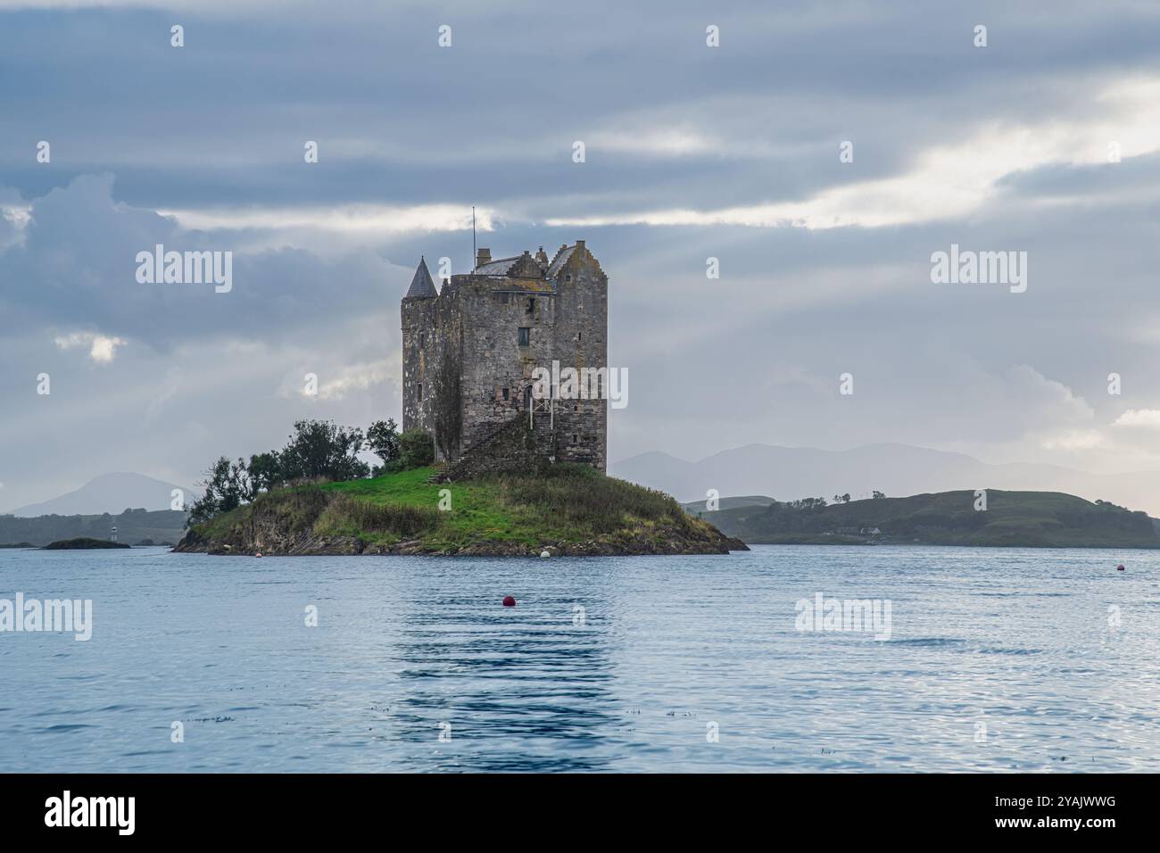 Castle Stalker is a medieval tower house standing on a small rocky ...