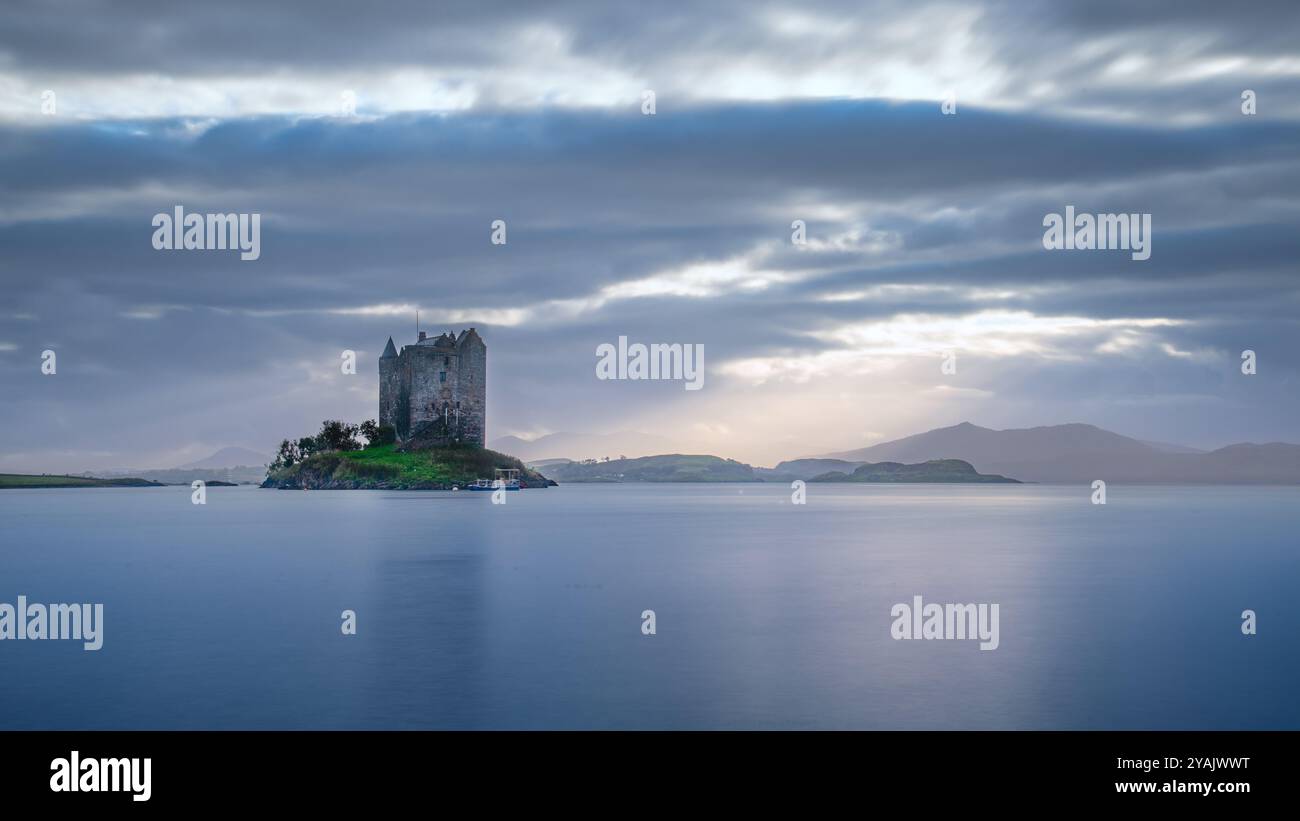 Castle Stalker is a medieval tower house standing on a small rocky ...