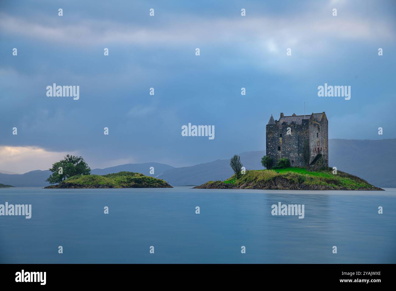 Castle Stalker is a medieval tower house standing on a small rocky ...