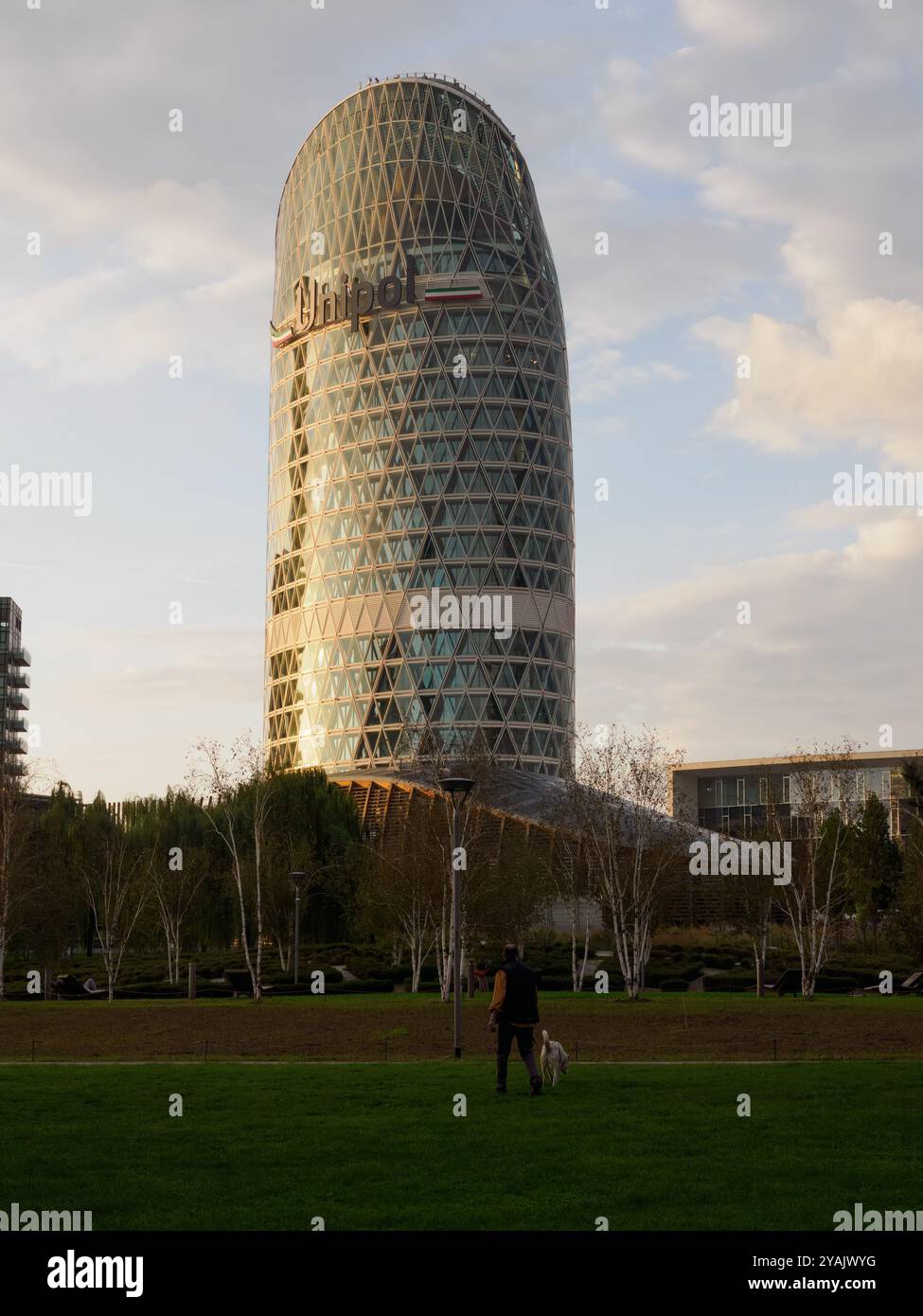Unipol tower at Porta Nuova, Milan, Italy and the Biblioteca degli ...