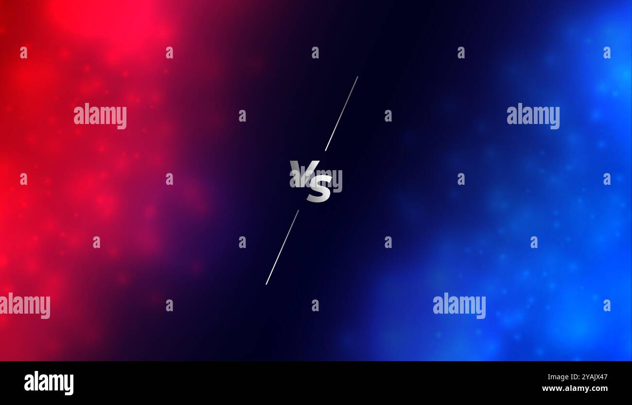 red and blue versus vs battle banner for esport tournament vector Stock ...