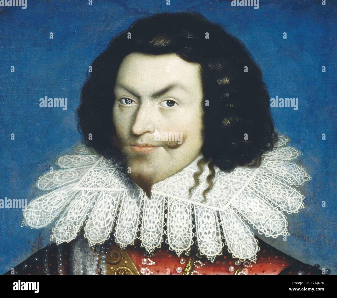 GEORGE VILLIERS, Ist Duke of Buckingham (1582-1628) detail of painting ...