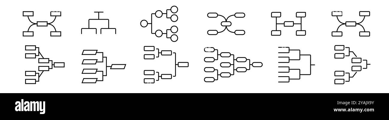Tournament chart structure in minimalistic style. Sport leadership ...