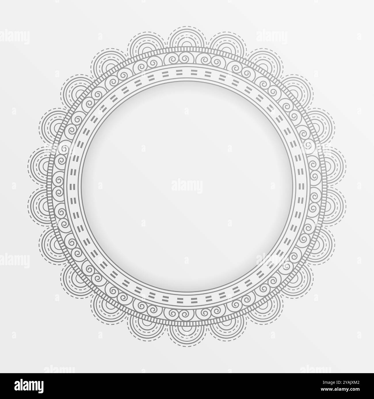decorative lacy frame background in vintage art design vector Stock ...
