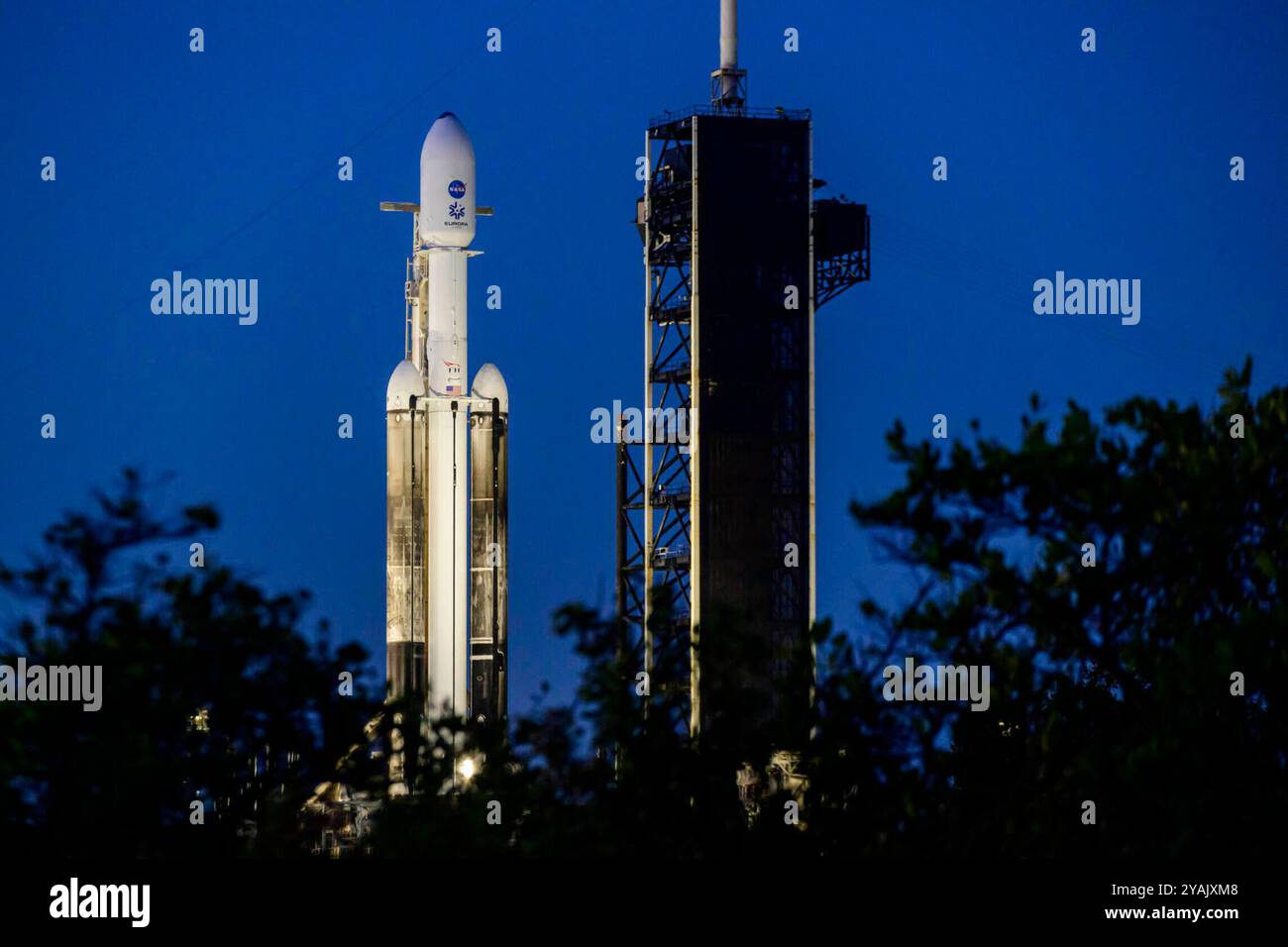 USA, SpaceX Falcon Heavy Rakete in Cape Canaveral October 14, 2024 ...