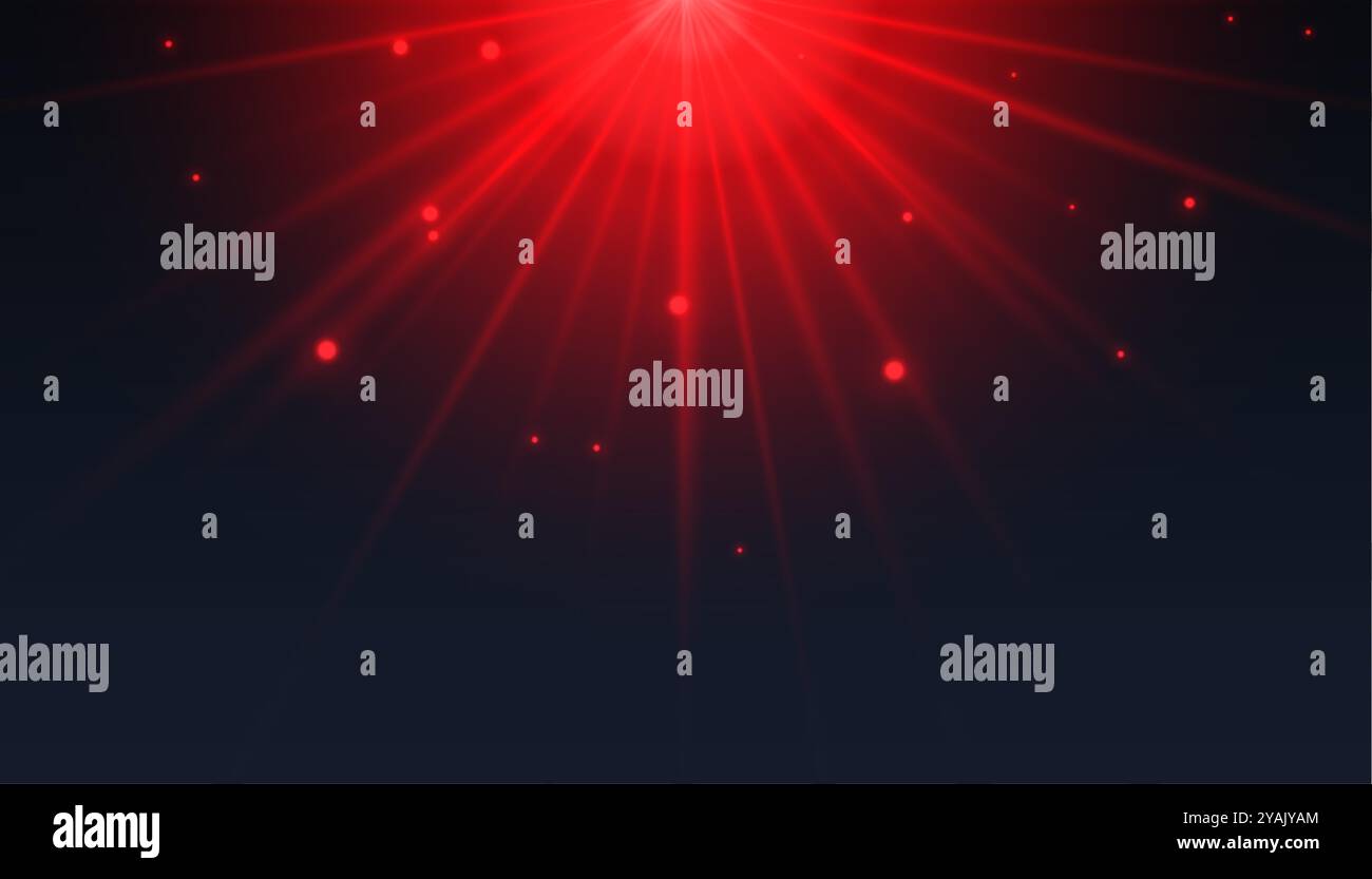 empty glowing beam backdrop banner with red light effect vector Stock ...