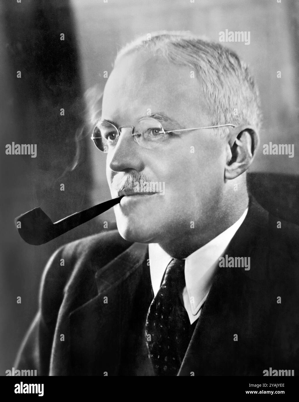 Allen Dulles. Portrait of the first civilian Director of Central Intelligence and head of the ...