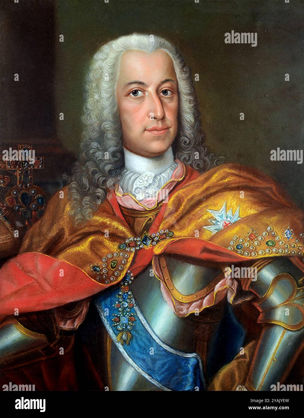 Charles VII. Portrait of the Holy Roman Emperor, Charles VII (1697- 1745), unknown artist, 18th ...