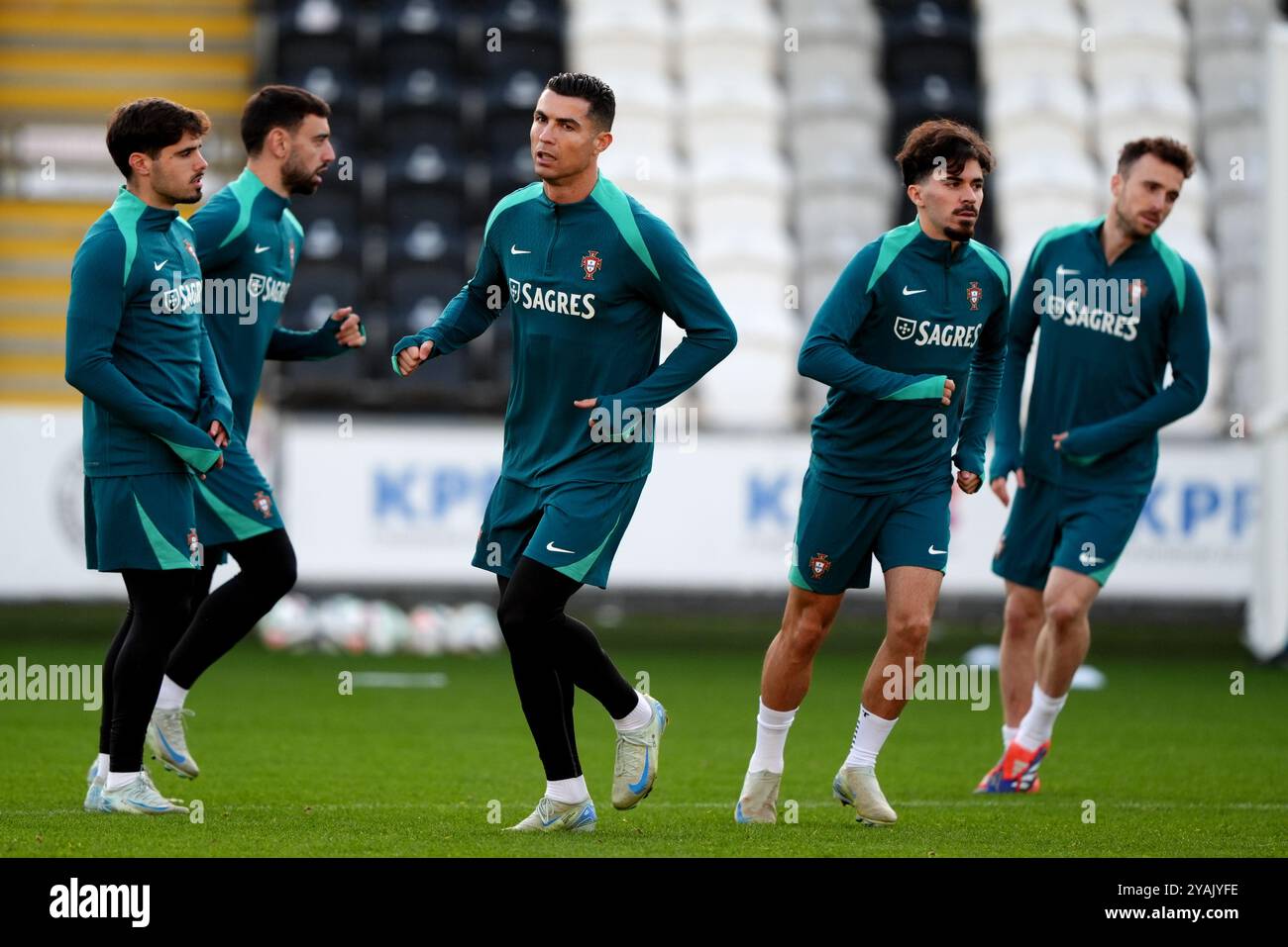 Portugal's Cristiano Ronaldo during a training session at the SMiSA ...