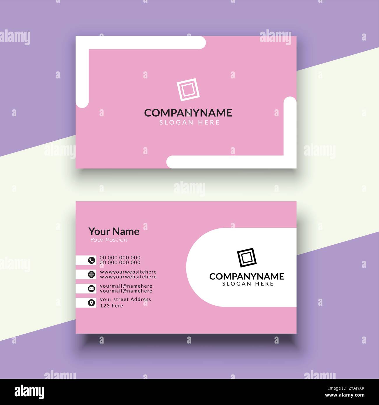 Creative and corporate modern business card template design. Horizontal ...