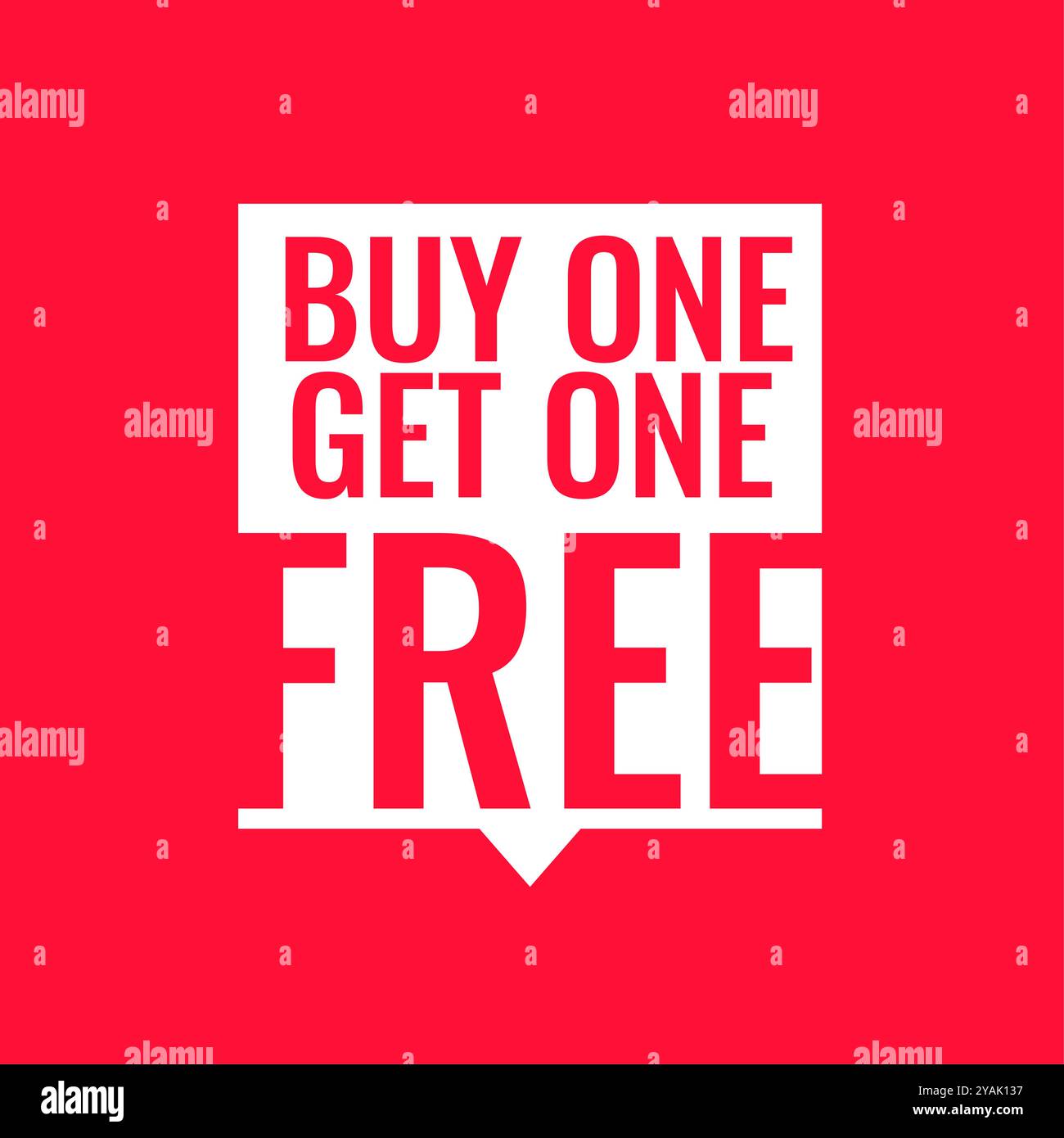 eye catching buy one get one free promo background design vector Stock ...