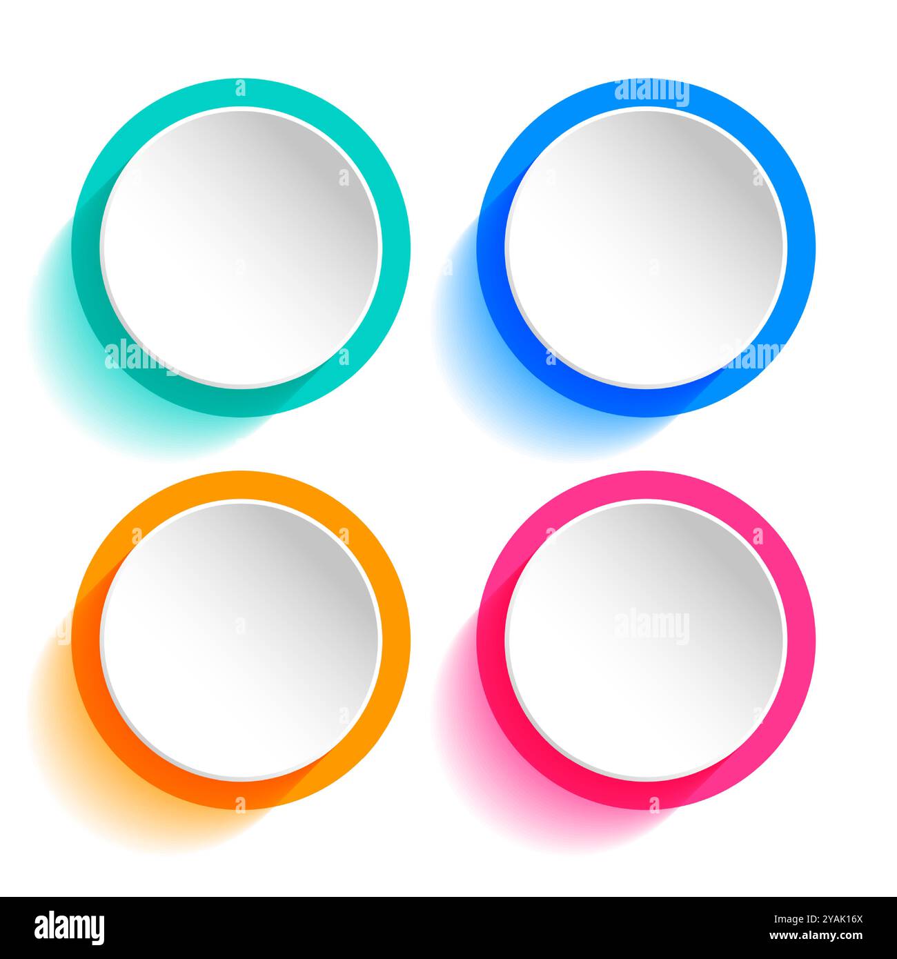 3d style modern circular web button in collection vector Stock Vector ...