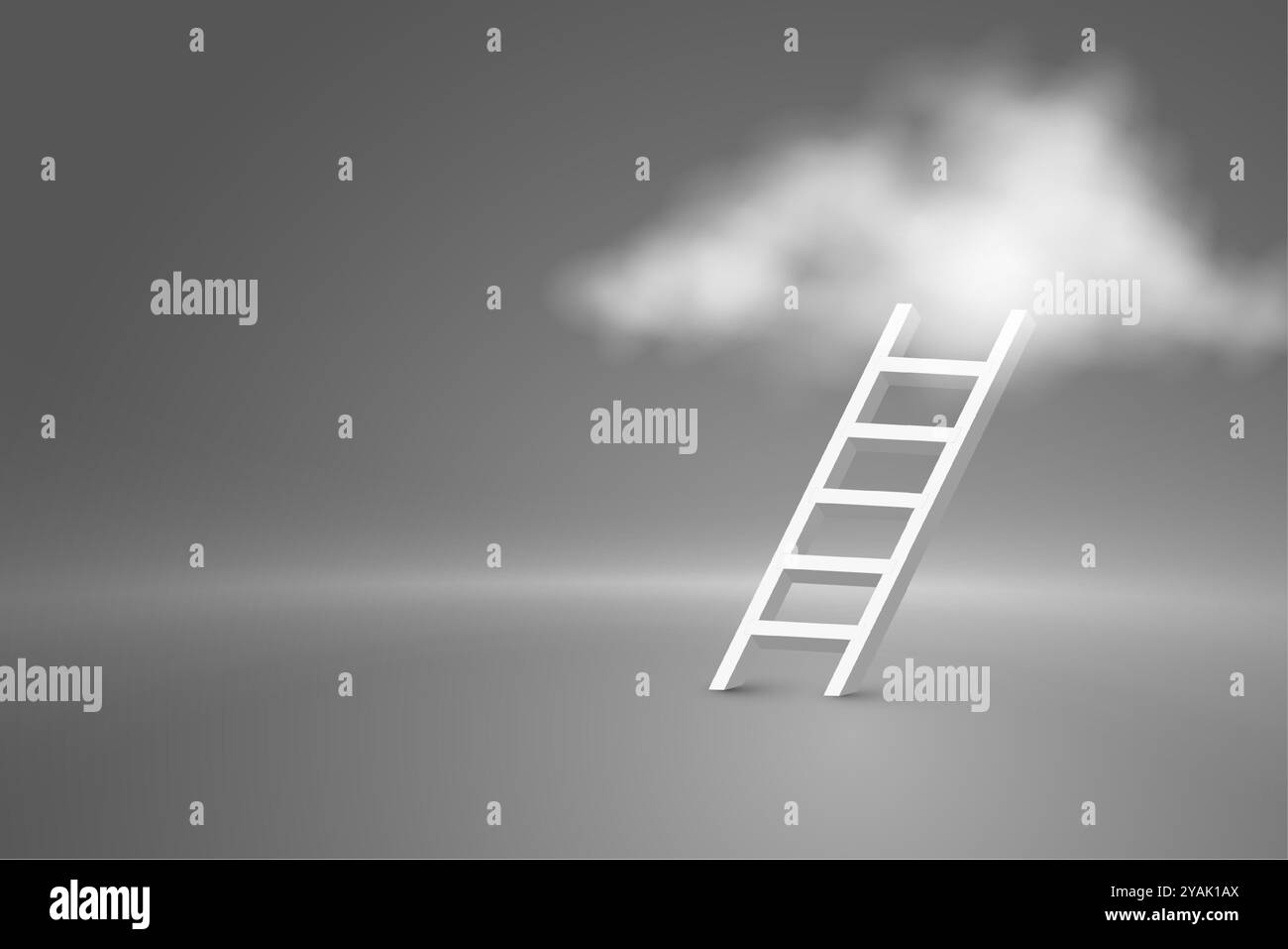 3d style growth ladder background climb up for success and progress ...