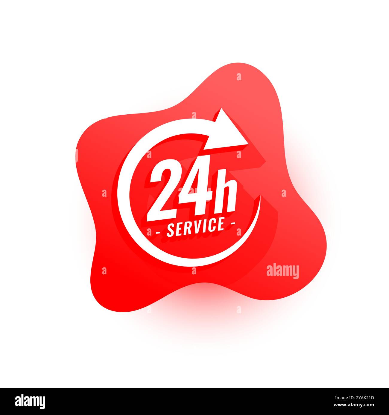 stylish 24 hours a day open service background vector Stock Vector ...