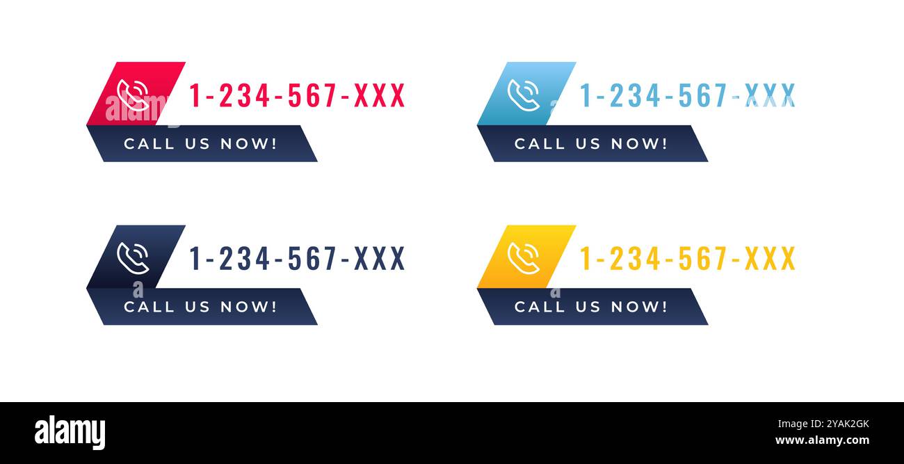 modern call us now web header get in contact vector Stock Vector Image ...