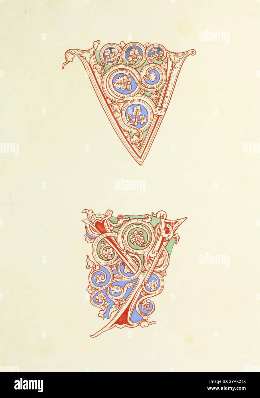 Manuscript with the alphabet of capital letters from a Passionale, or ...