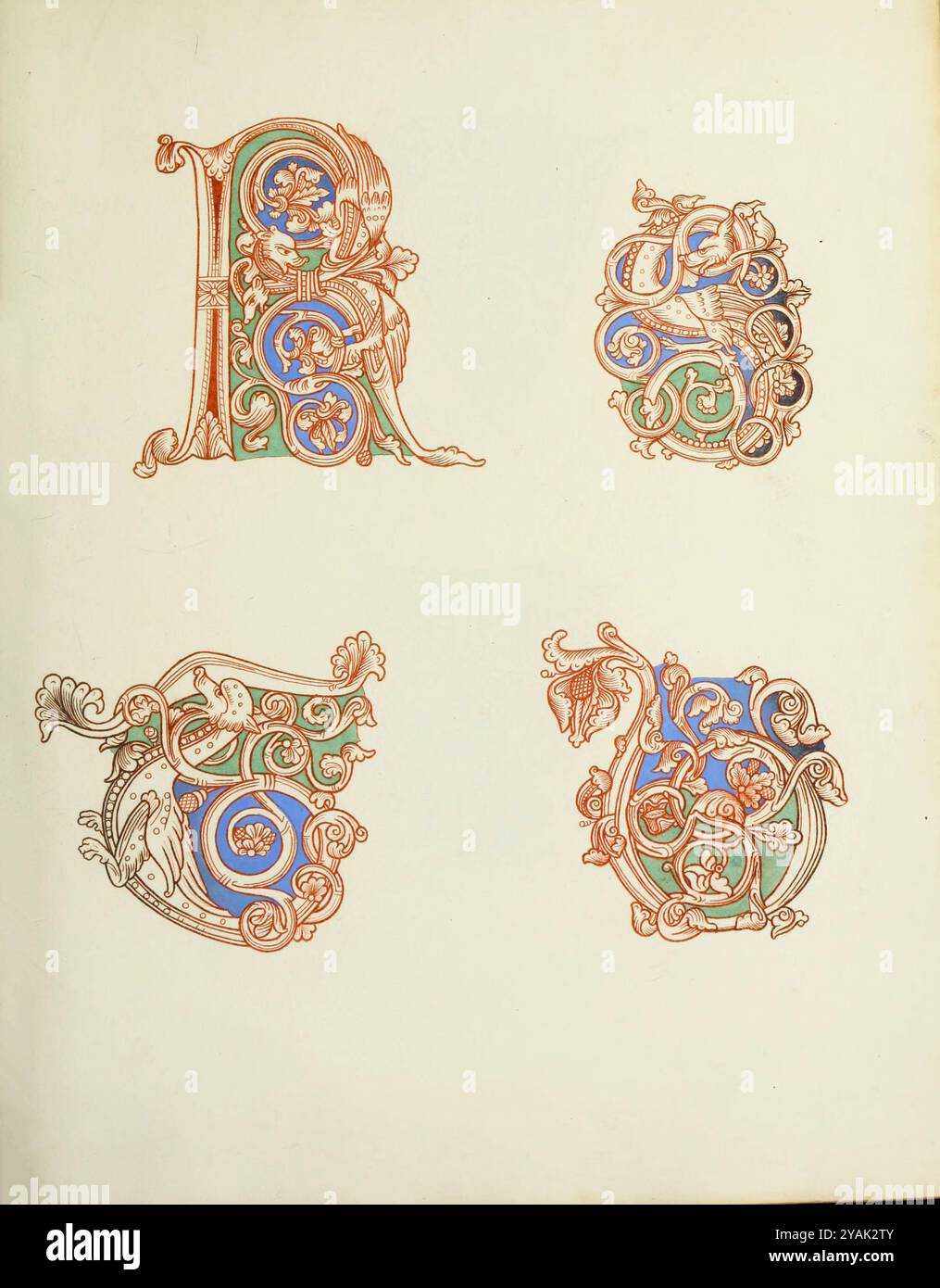 Illuminated manuscript alphabet hi-res stock photography and images - Alamy