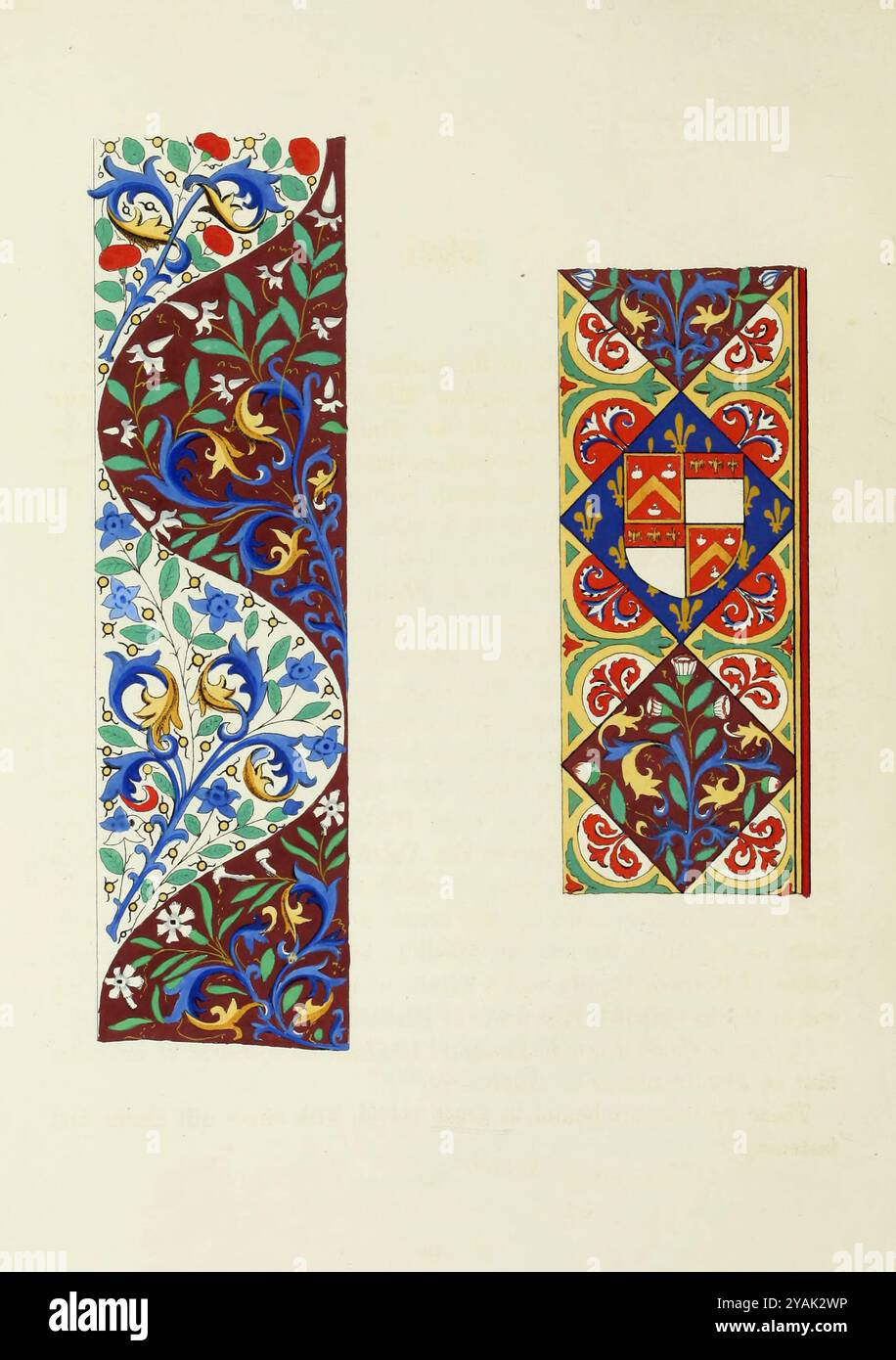 Borders and arms, from Chronicle of Froissart. 15th century. London ...