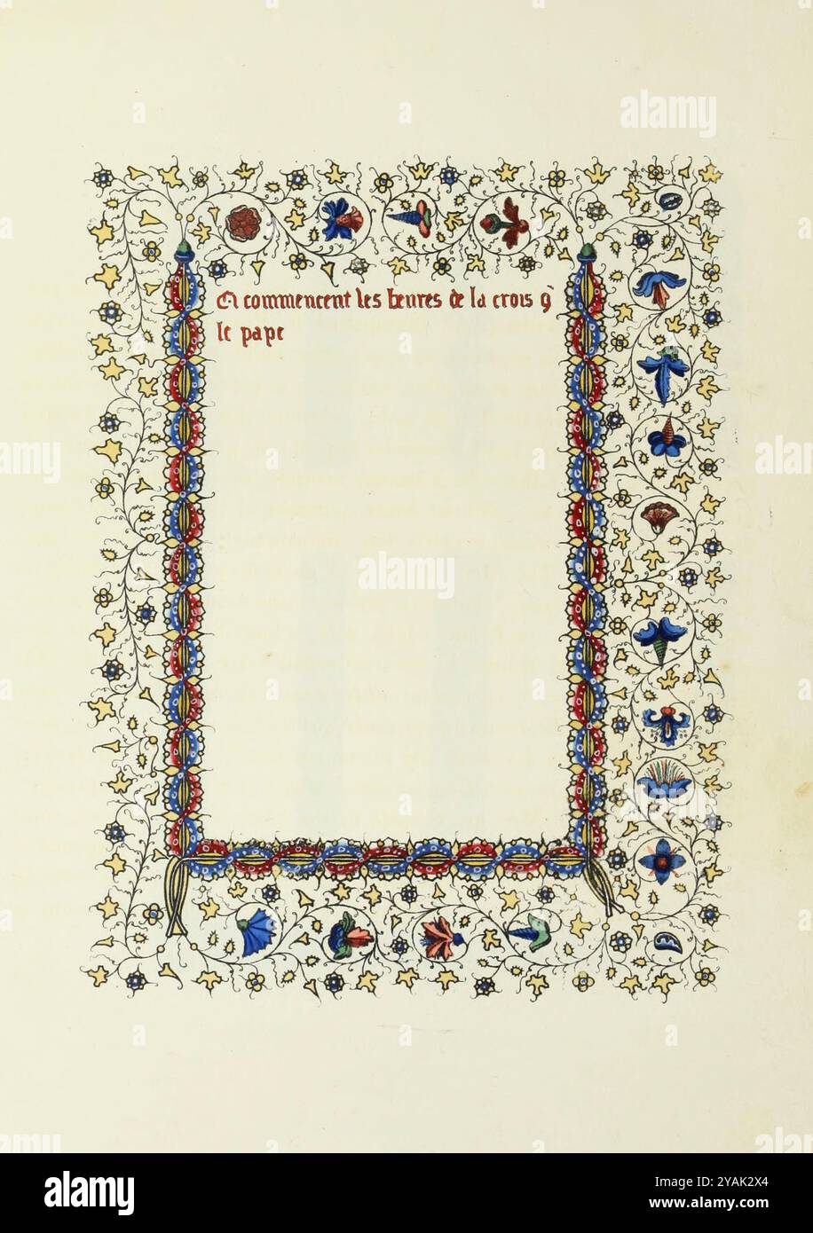 This elegant border is from a service book in the Harleian collection ...