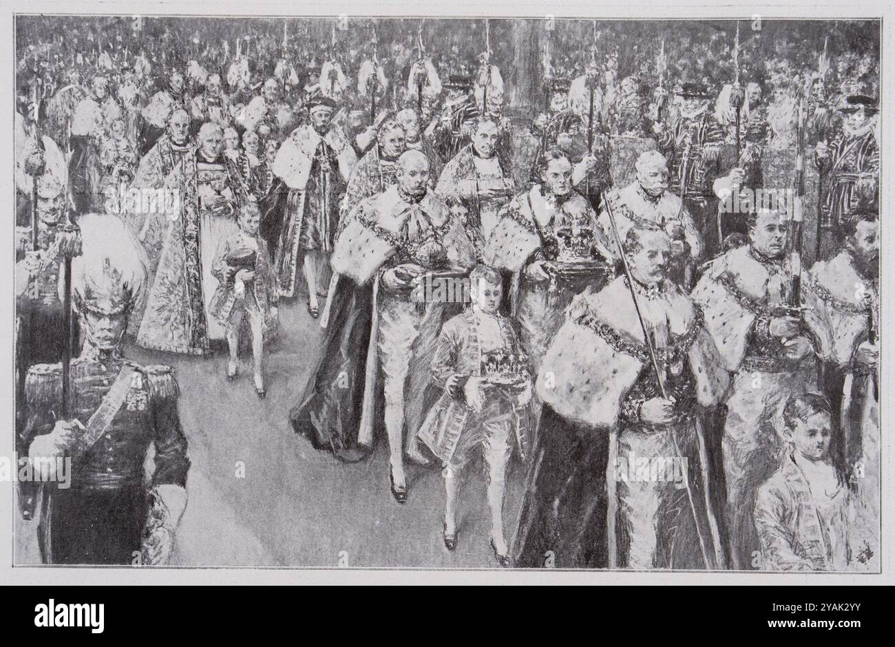 Coronation of King George V. The ‘Regalia’. Receiving royal attributes ...