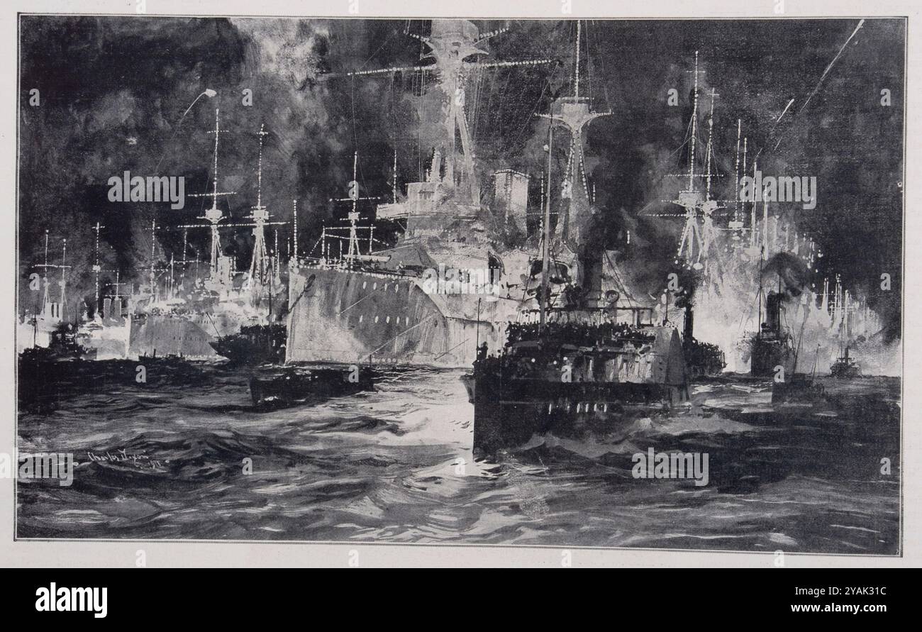 Coronation of King George V. The coronation naval review. The ...