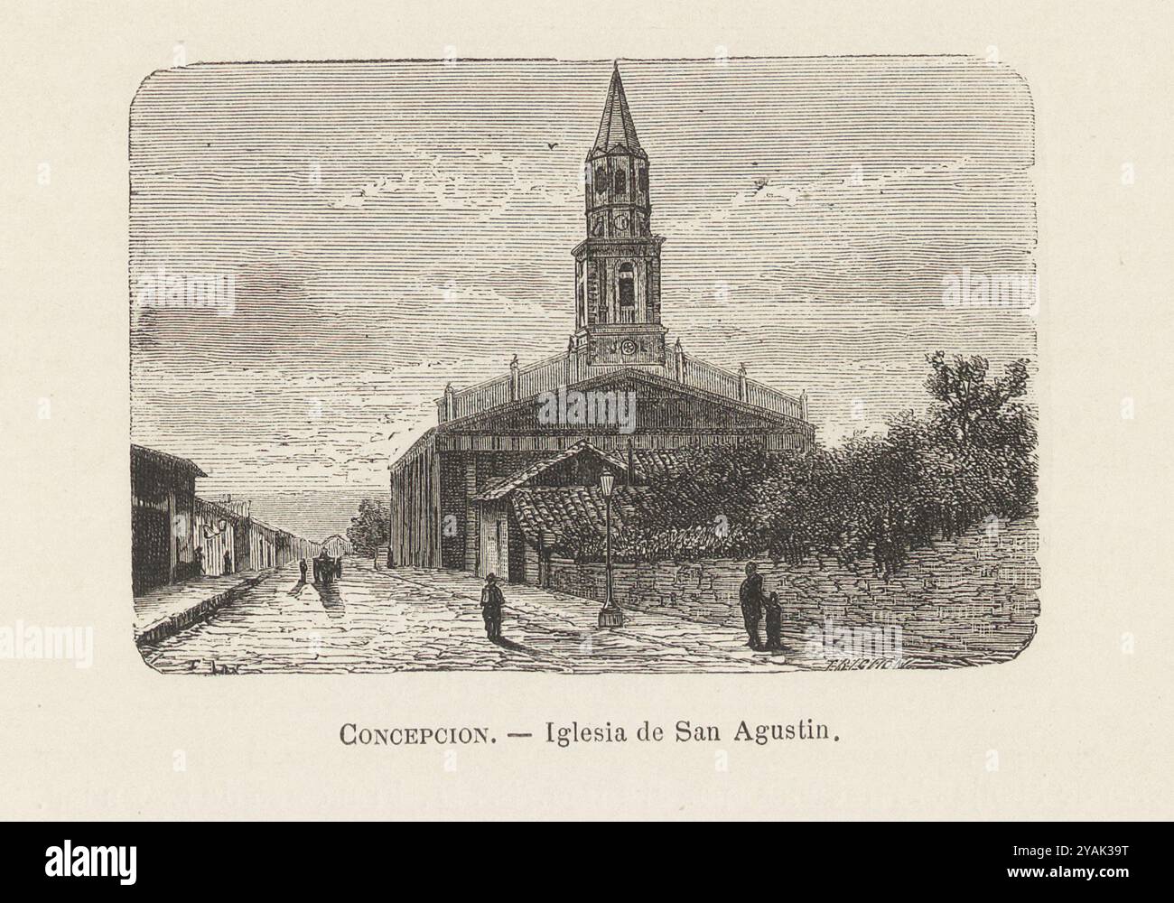 Concepcion of the 19th century. Vintage illustration of St. Augustine ...