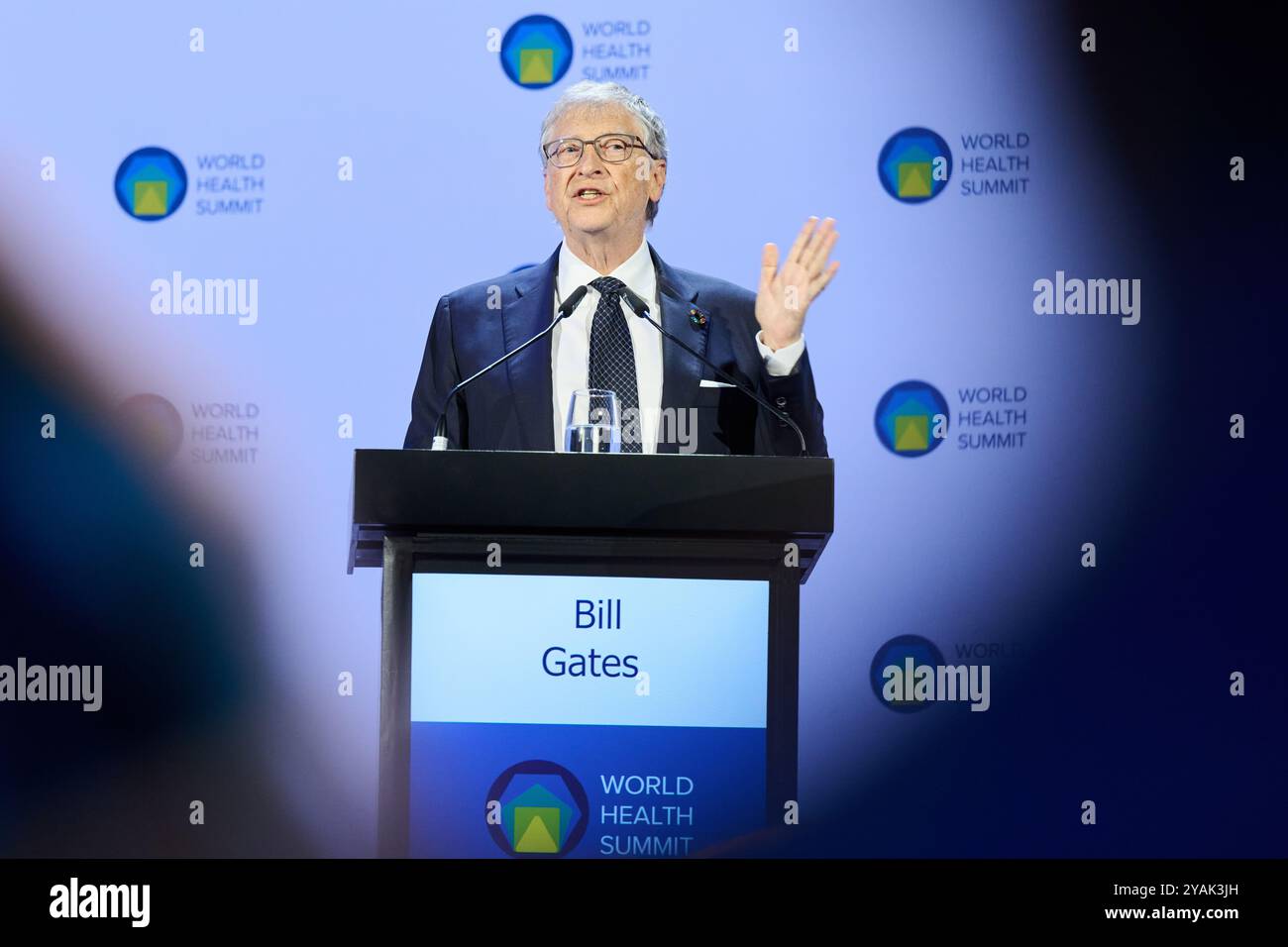 Berlin, Germany. 14th Oct, 2024. Bill Gates, founder of the Gates ...