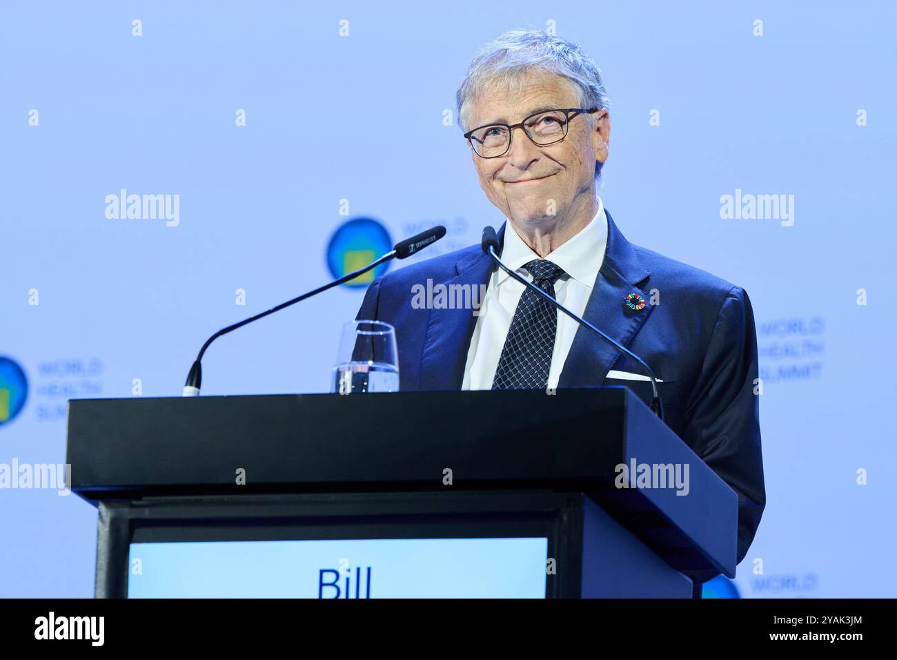 Berlin, Germany. 14th Oct, 2024. Bill Gates, founder of the Gates ...