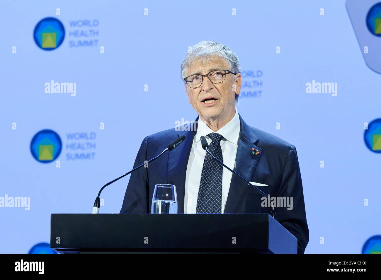 Berlin, Germany. 14th Oct, 2024. Bill Gates, founder of the Gates ...