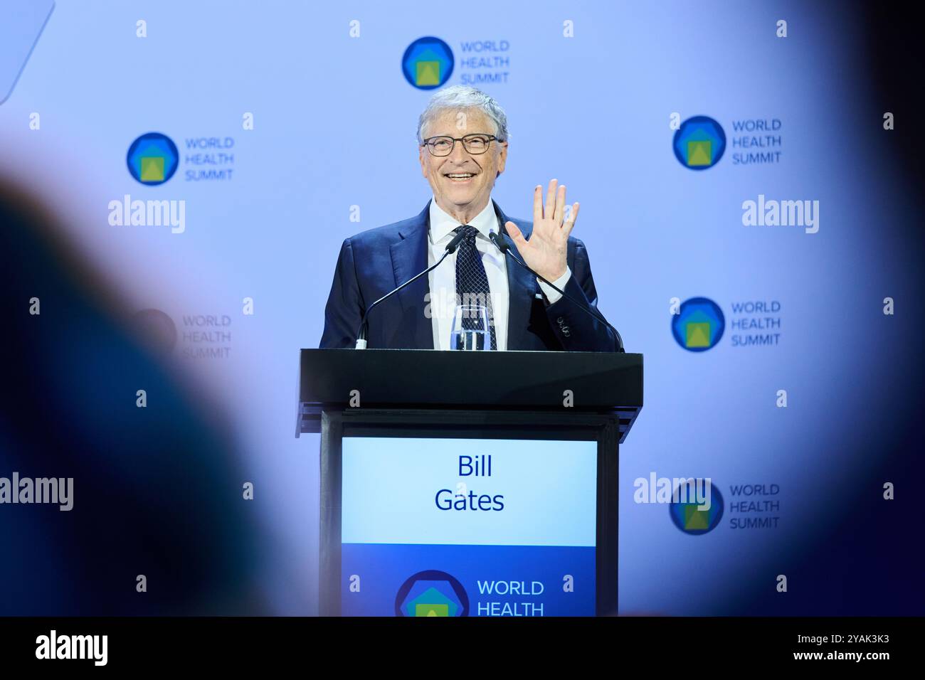 Berlin, Germany. 14th Oct, 2024. Bill Gates, founder of the Gates ...