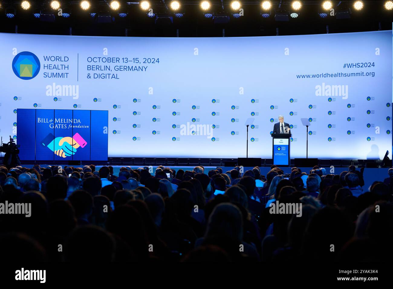 Berlin, Germany. 14th Oct, 2024. Bill Gates, founder of the Gates ...