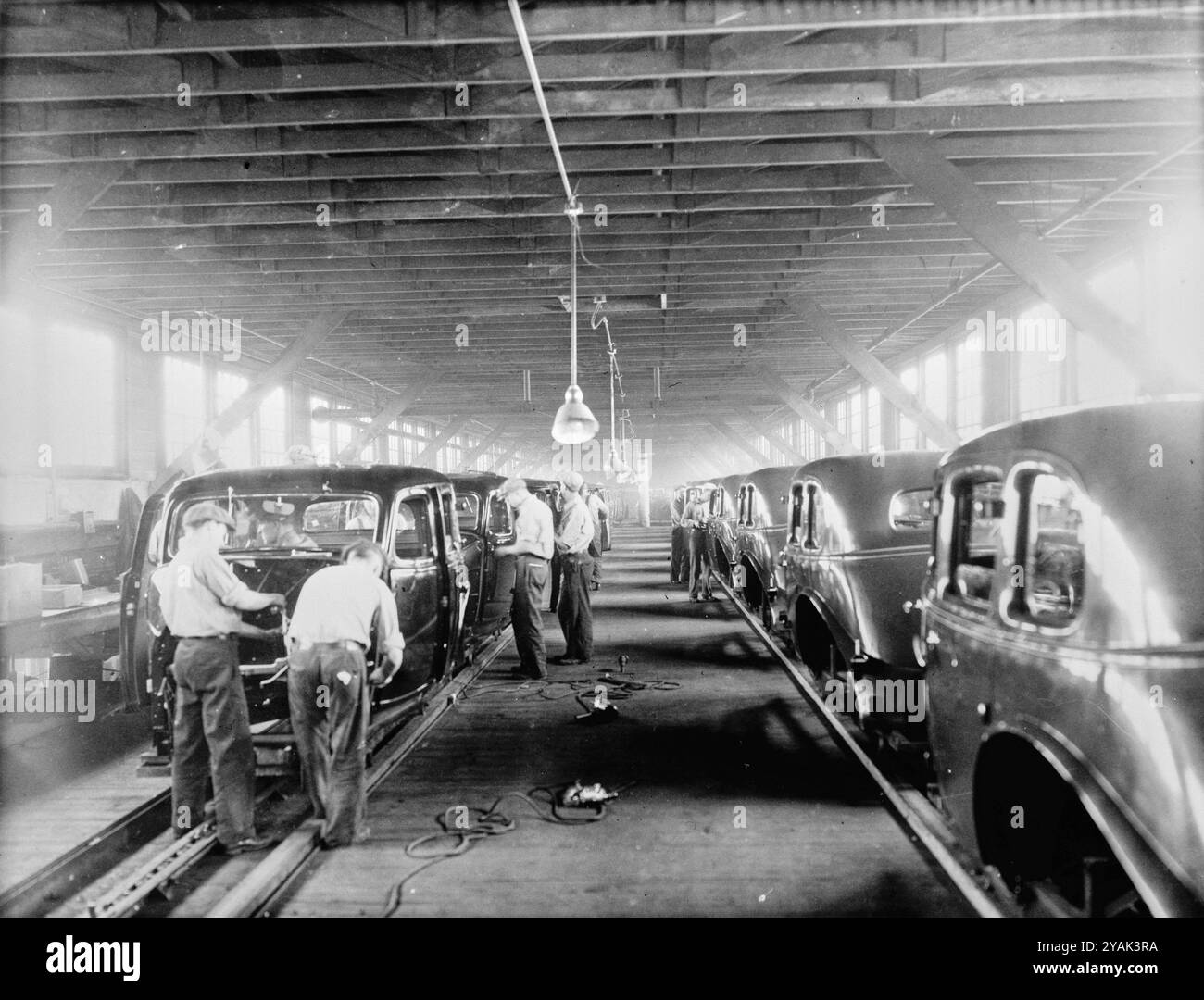 VIEW OF ASSEMBLY LINE - Lexington Motor Company, 1934 Stock Photo - Alamy
