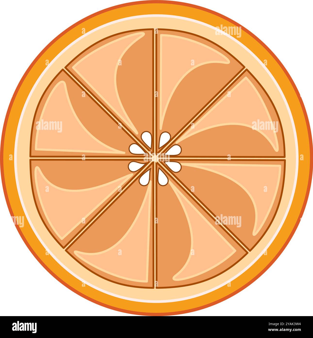 Grapefruit fruit slice illustration. Flat vector illustration of grapefruit citrus slice Stock ...
