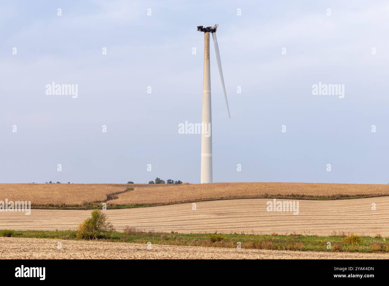 One of two Acciona AW3000 wind turbines on a farm in Mechanicsville ...