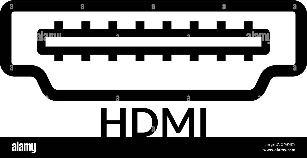 HDMI socket - marking, vector icon Stock Vector Image & Art - Alamy
