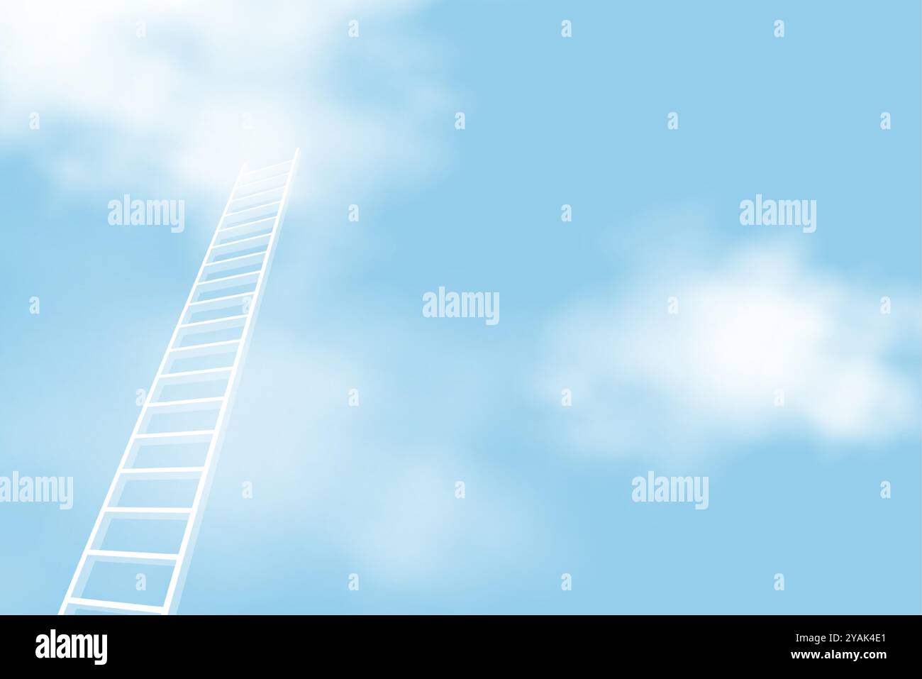 minimal progress ladder background with high sky heaven cloud vector ...