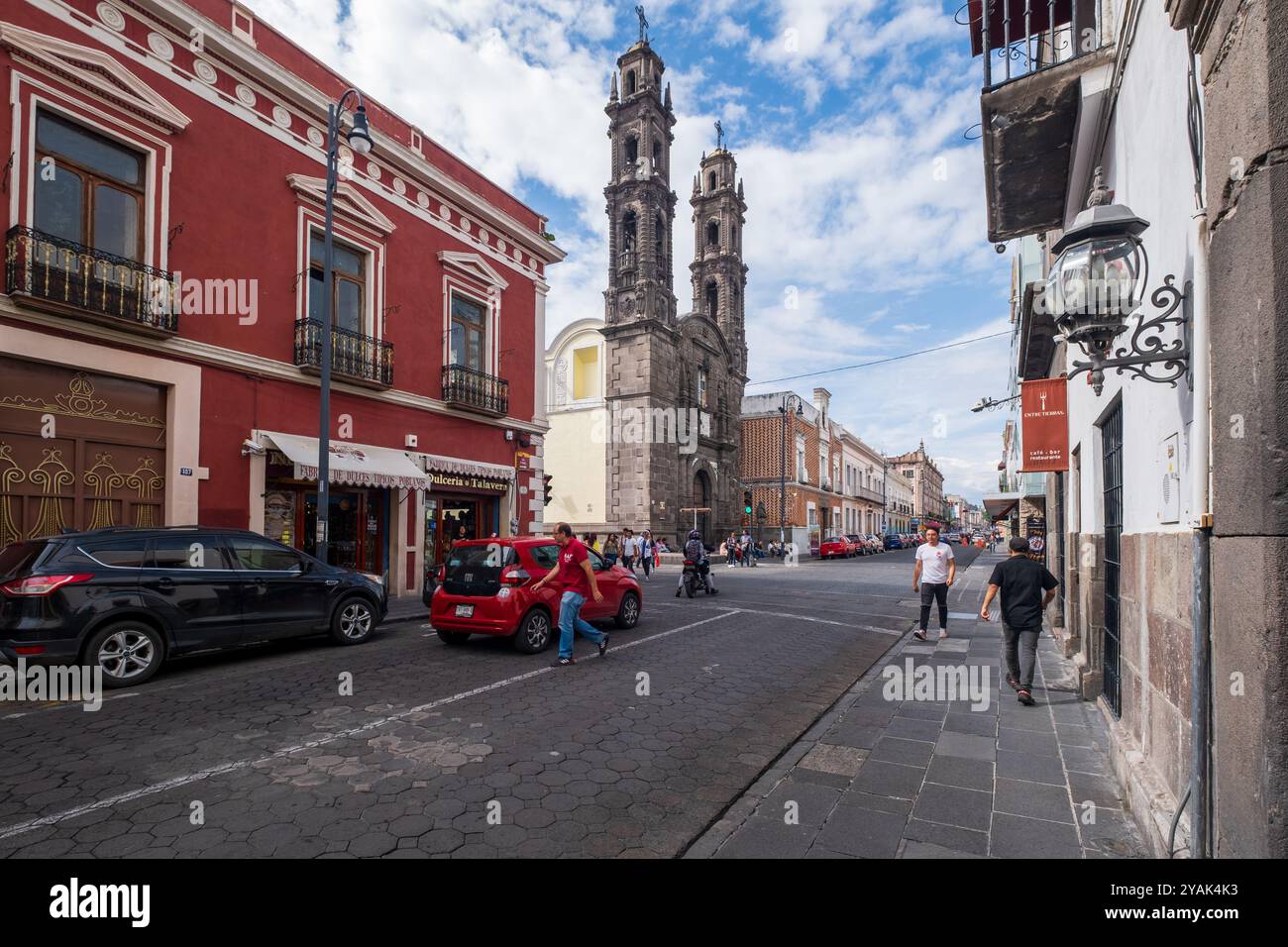 Church and colorful colonial buyildings in the historic center of ...