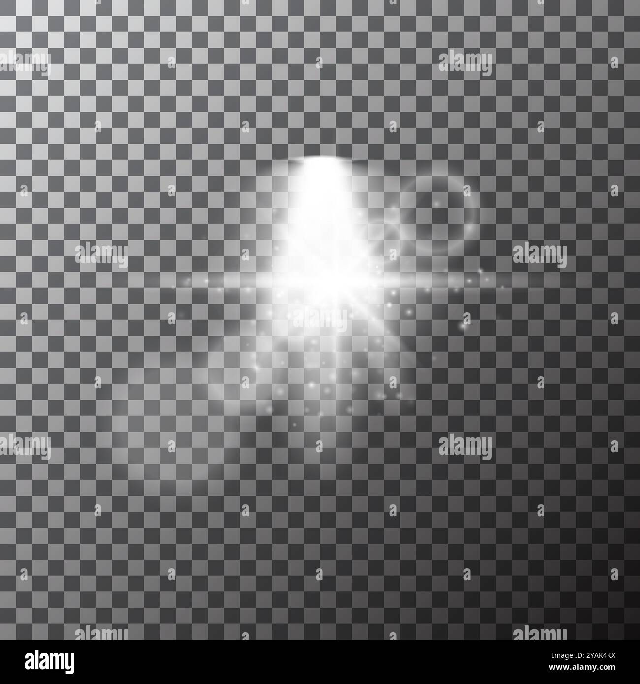 Creative vector illustration of bright spotlight illumination, light ...