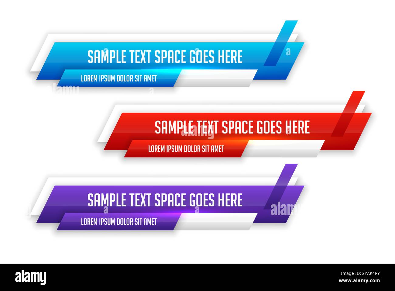 infographic lower third tile modern banner in set vector Stock Vector ...